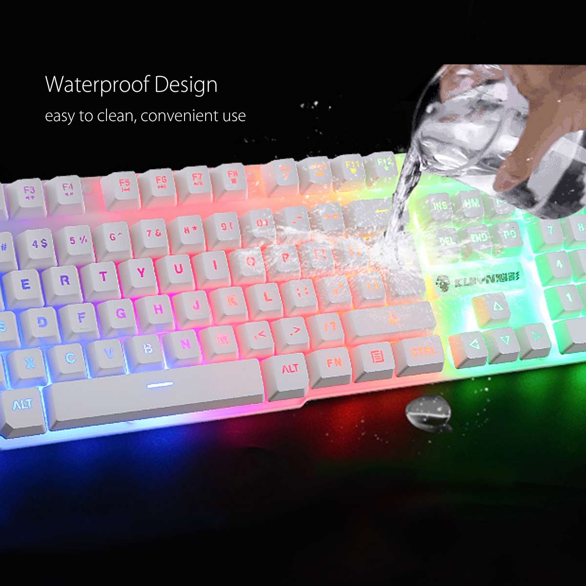 LED Ergonomic Gaming Keyboard with Mouse – ExponentStore